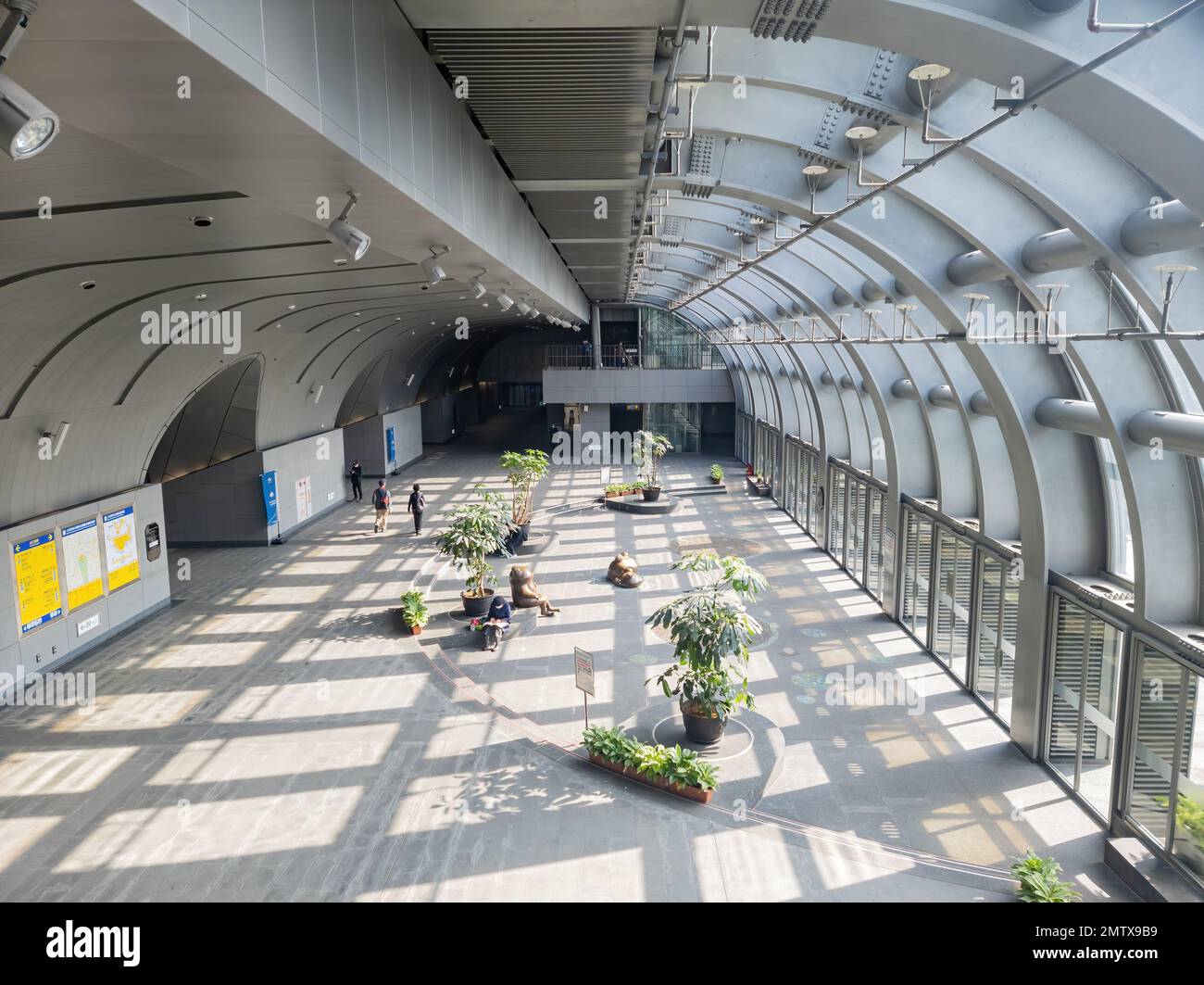 Taipei, DEC 23 2022 - Interior view of the Daan Park subway station ...