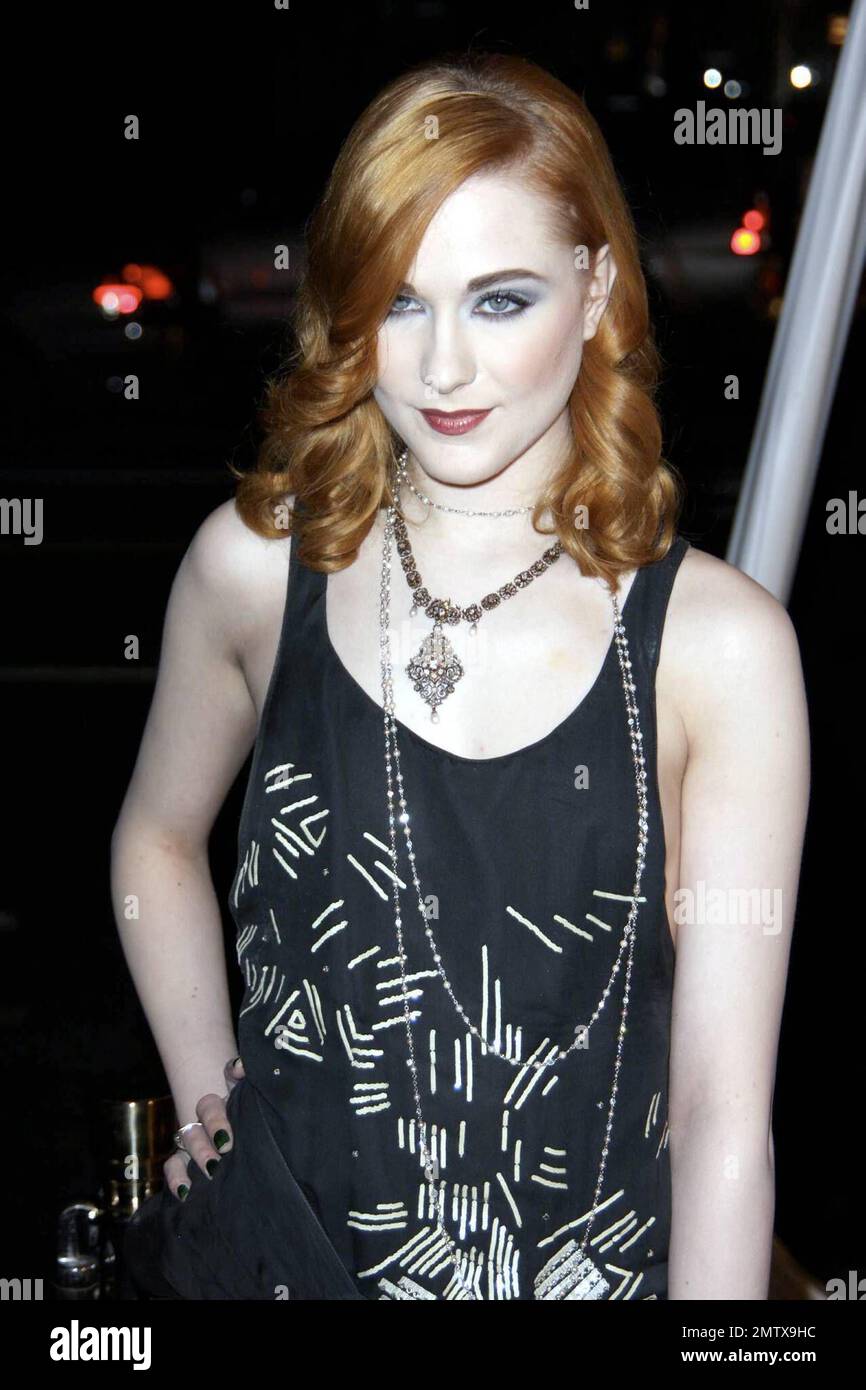 Evan Rachel Wood attends the premiere of "The Wrestler" held at the ...