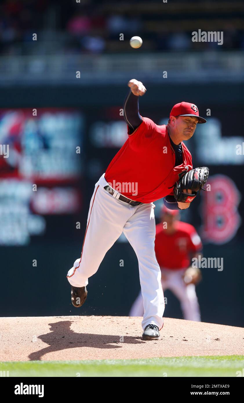 Minnesota Twins pitcher Kyle Gibson throws against the Oakland ...