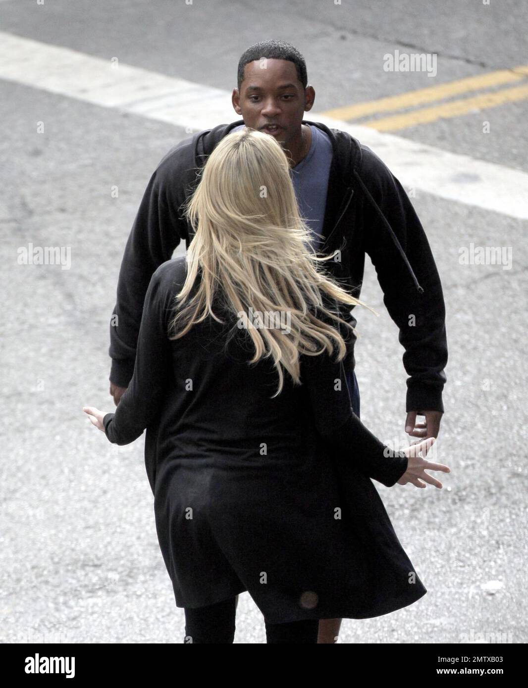 Charlize Theron And Will Smith Film A Scene For Thier New Movie