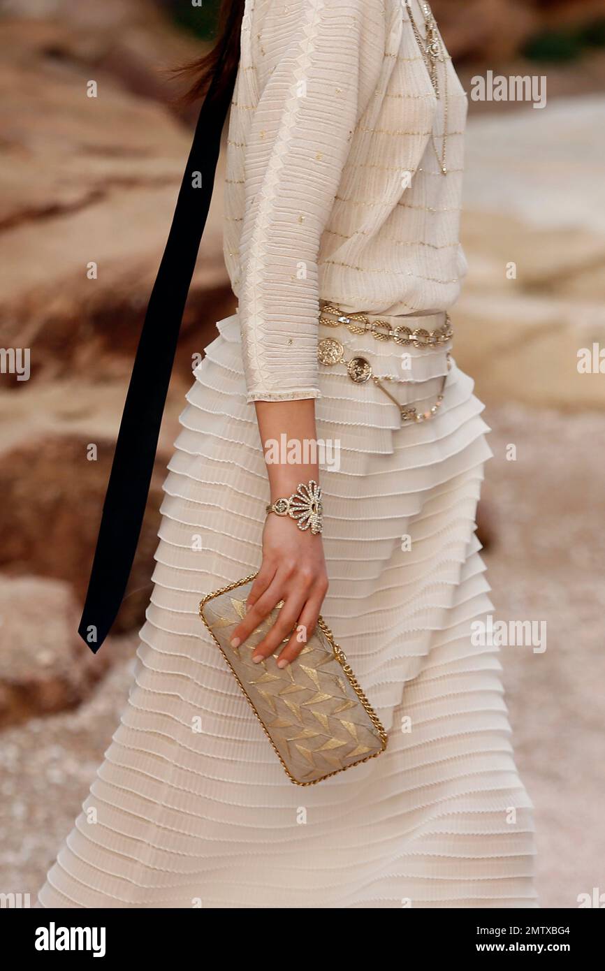 A model wears a creation during the presentation of Chanel Cruise ...