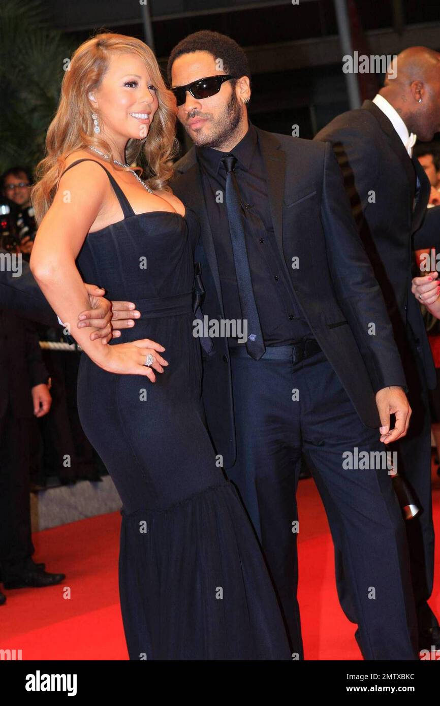 Mariah Carey and Lenny Kravitz attend the premiere of "Thirst" at the ...