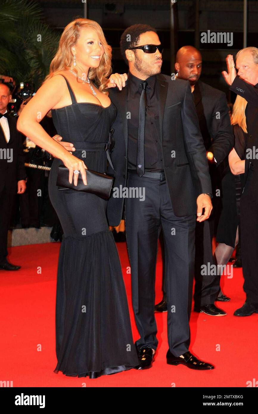 Mariah Carey and Lenny Kravitz attend the premiere of "Thirst" at the ...
