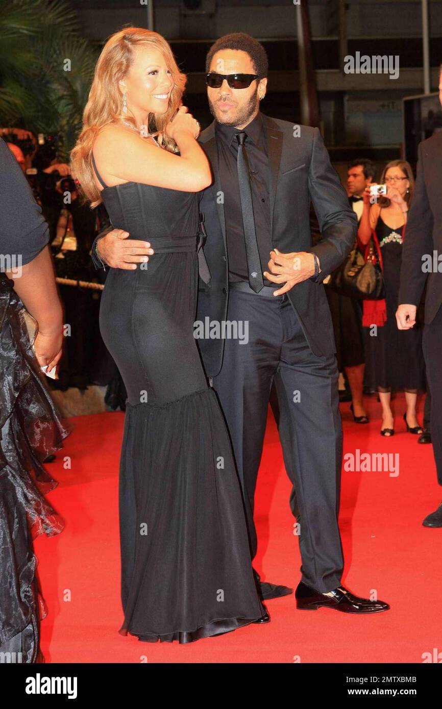 Mariah Carey and Lenny Kravitz attend the premiere of "Thirst" at the ...