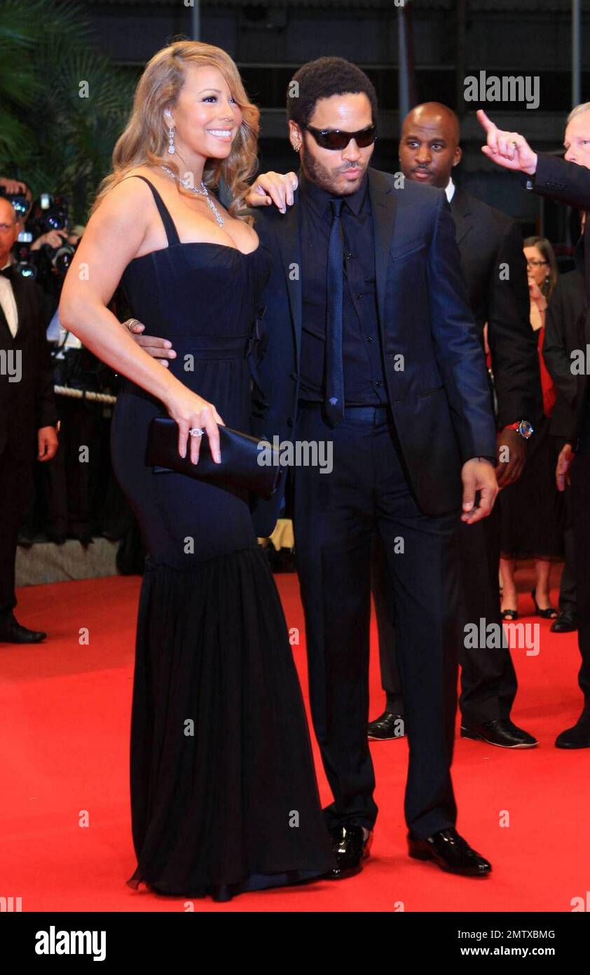 Mariah Carey and Lenny Kravitz attend the premiere of "Thirst" at the ...
