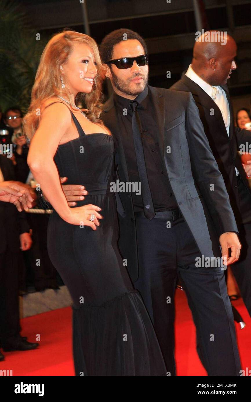 Mariah Carey and Lenny Kravitz attend the premiere of "Thirst" at the ...