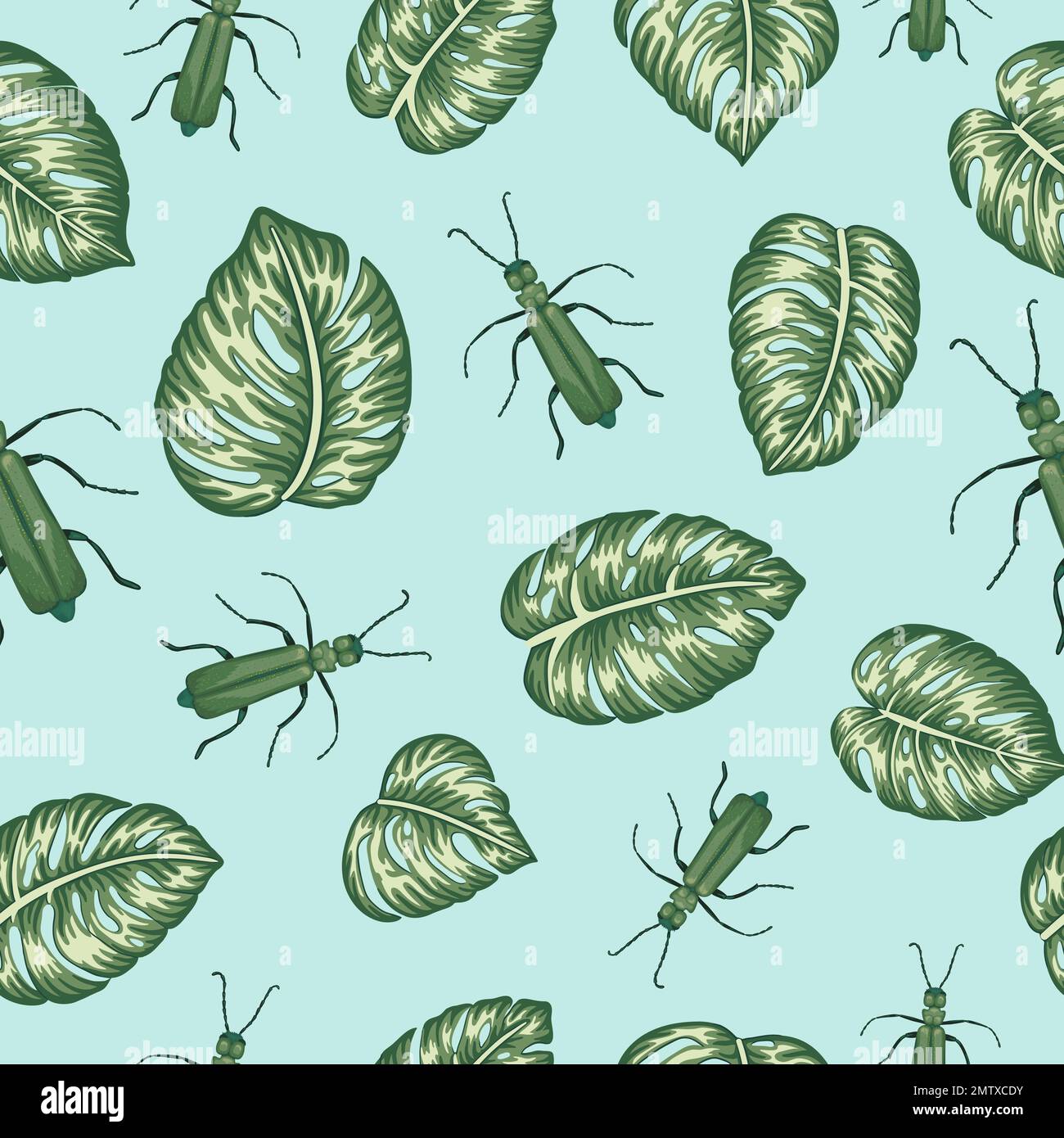 Blue green beetle Stock Vector Images - Alamy
