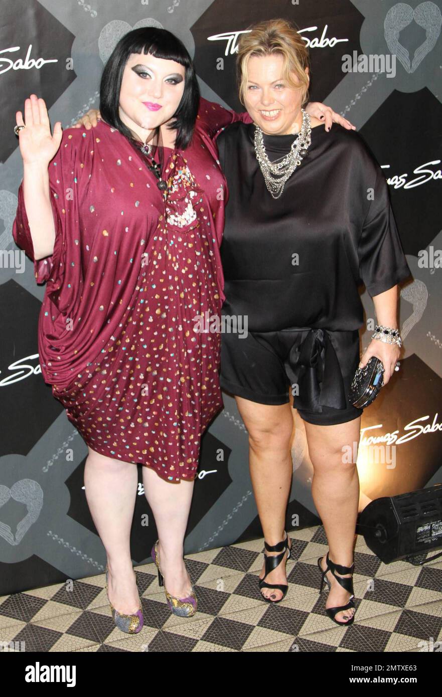 American singer Beth Ditto (L) arrives at the Thomas Sabo Collection ...