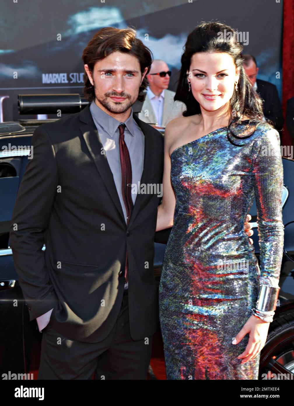 Matt Dallas and Jaimie Alexander at the premiere of "Thor" at the El ...