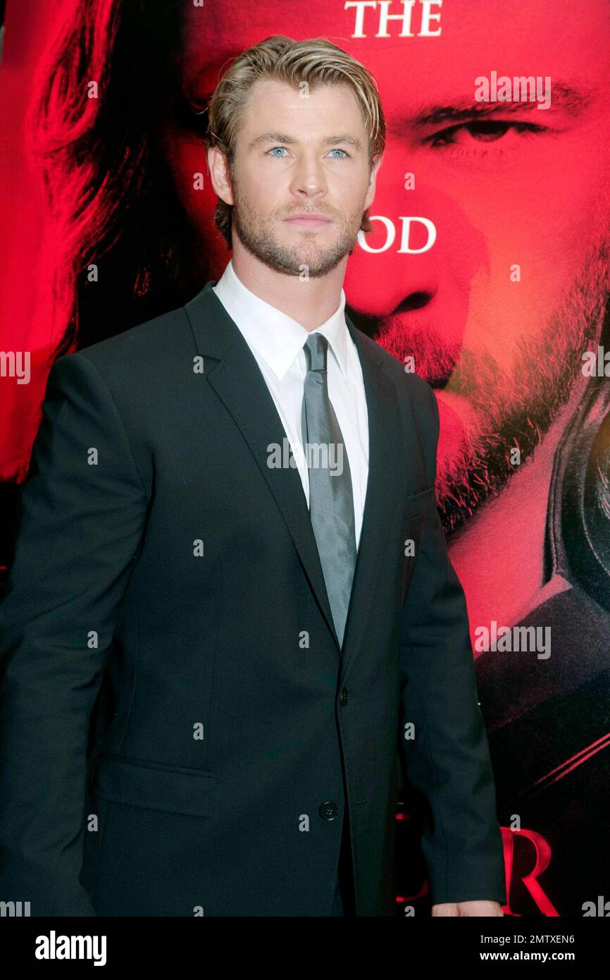 Australian actor Chris Hemsworth poses for photographers at the world ...