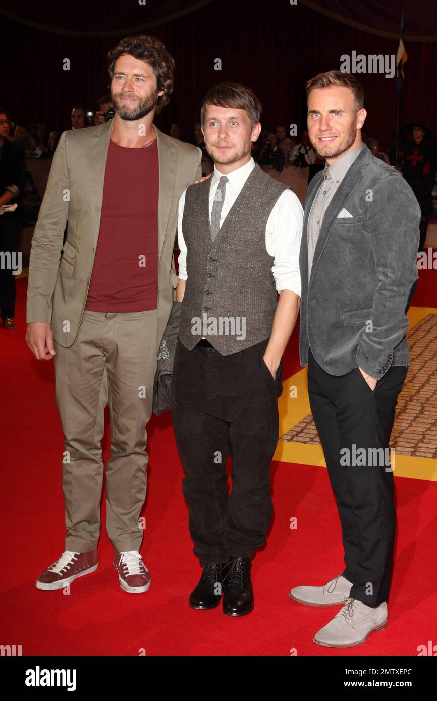 Howard Donald, Gary Barlow and Mark Owen attend the world premiere of ...