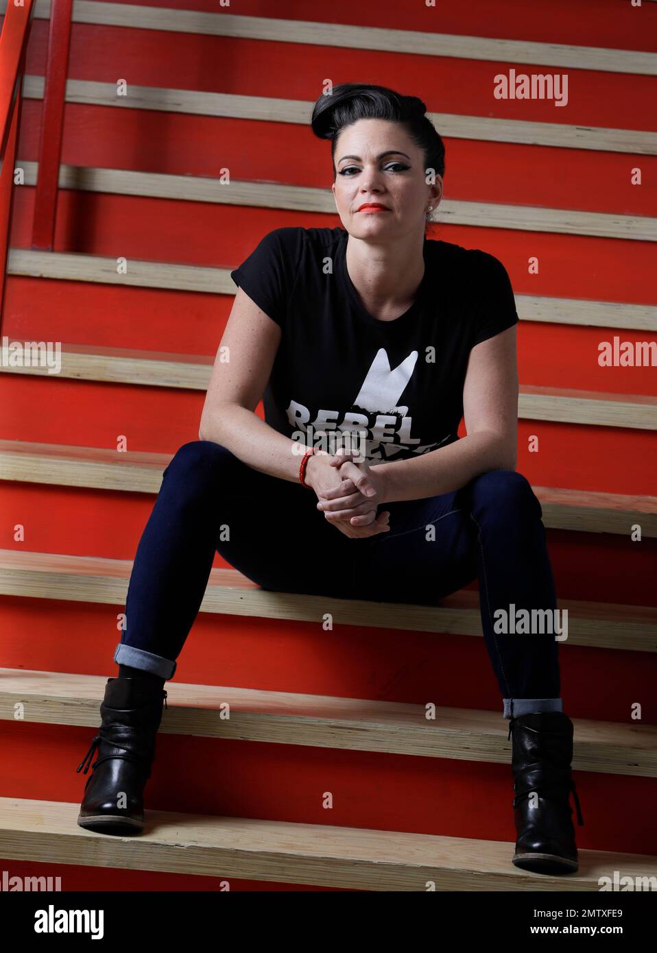 In this March 16, 2017, photo, singer and songwriter Angaleena Presley ...