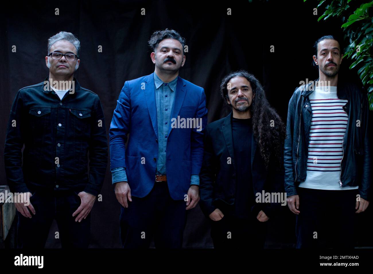 In this Friday, April 28, 2017 photo, members of the Mexican rock band ...