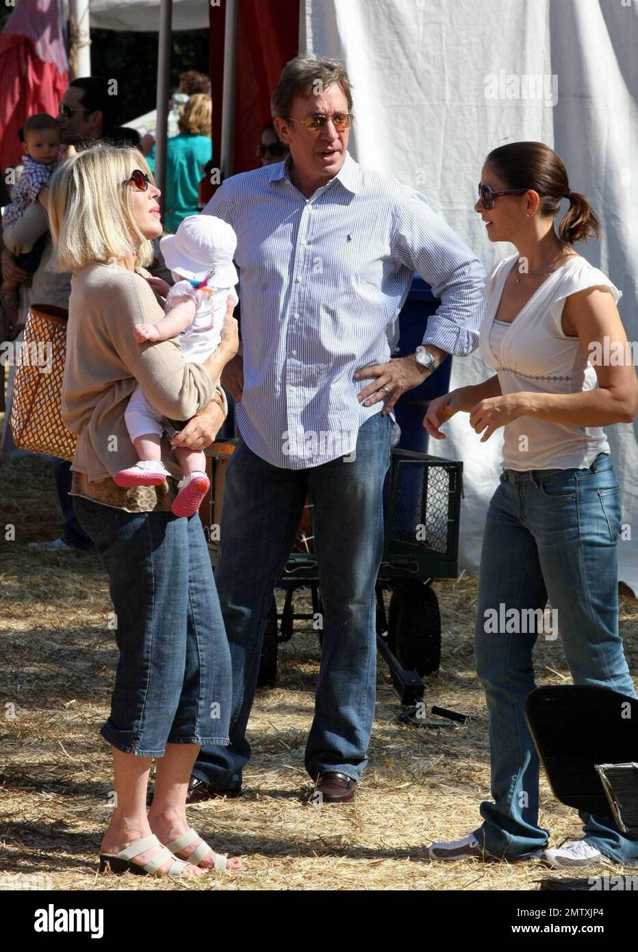 Actor Tim Allen, wife Jane Hajduk and daughter Elizabeth spend a day at ...