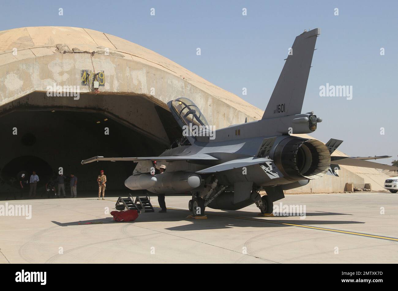 FILE - This July 2015 file photo shows one of four new U.S.- made F-16 ...