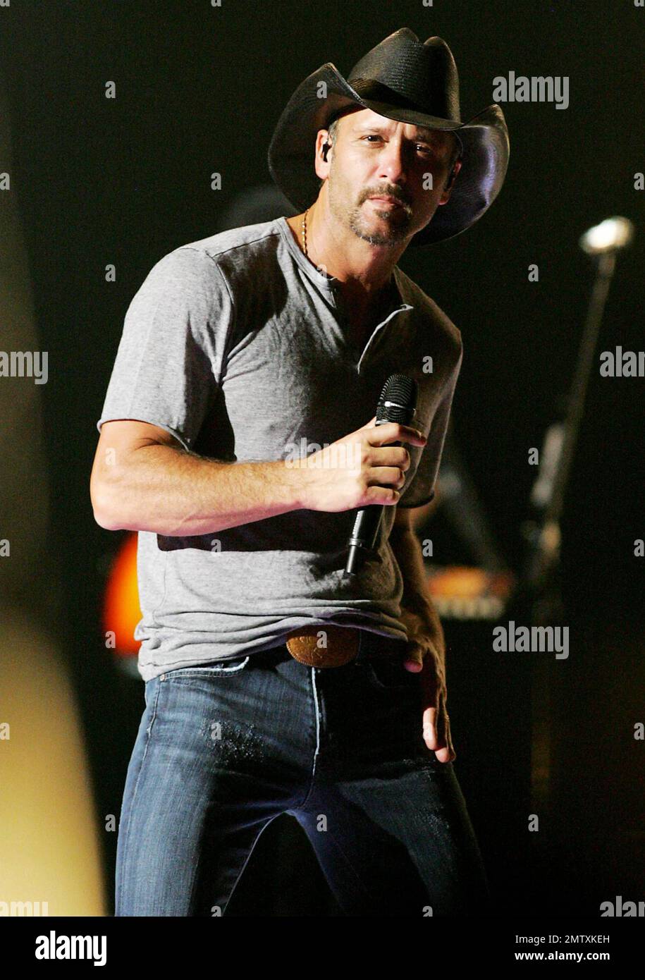Country singer Tim McGraw performs live at the Cruzan Amphitheatre ...