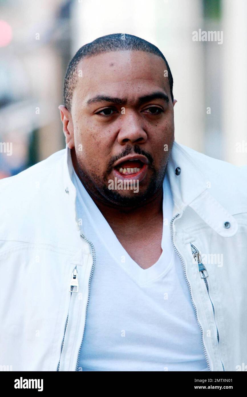 Rapper and producer Timbaland leaves the Louis Vuitton store after some ...