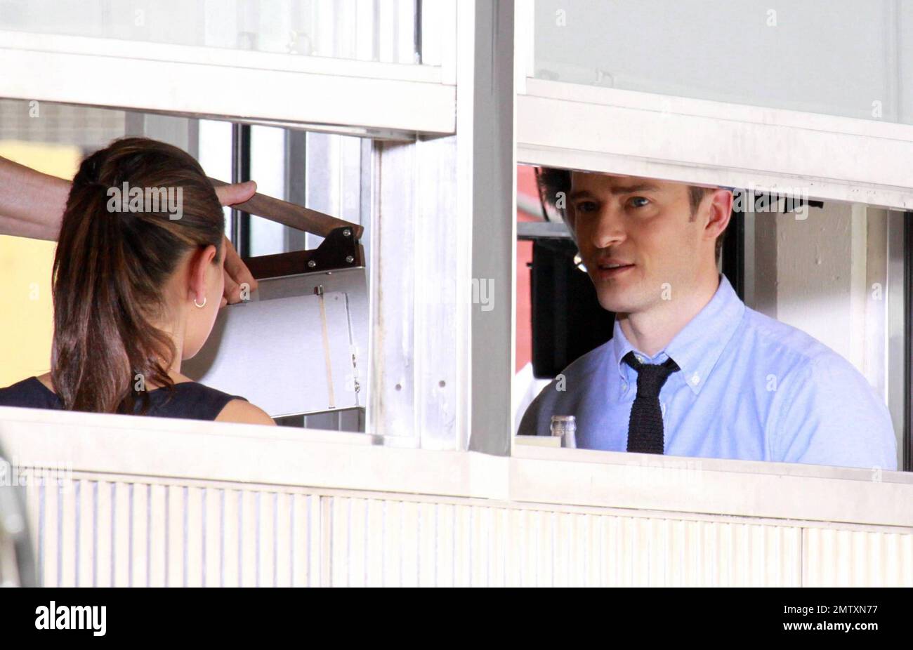 Justin Timberlake and Mila Kunis film scenes at a diner for their new ...