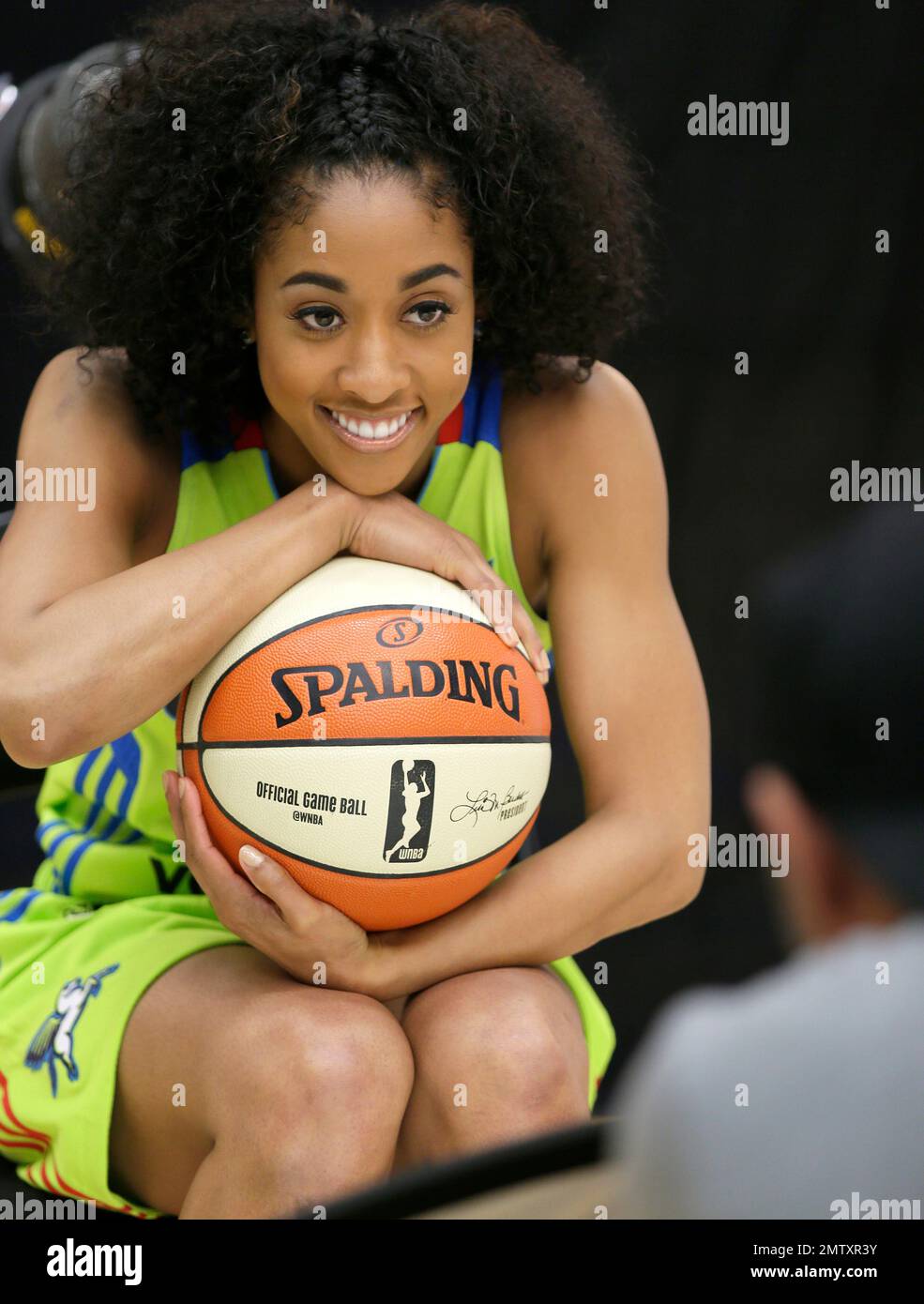 Dallas Wings guard Tiffany Blas has her photo made during a WNBA ...