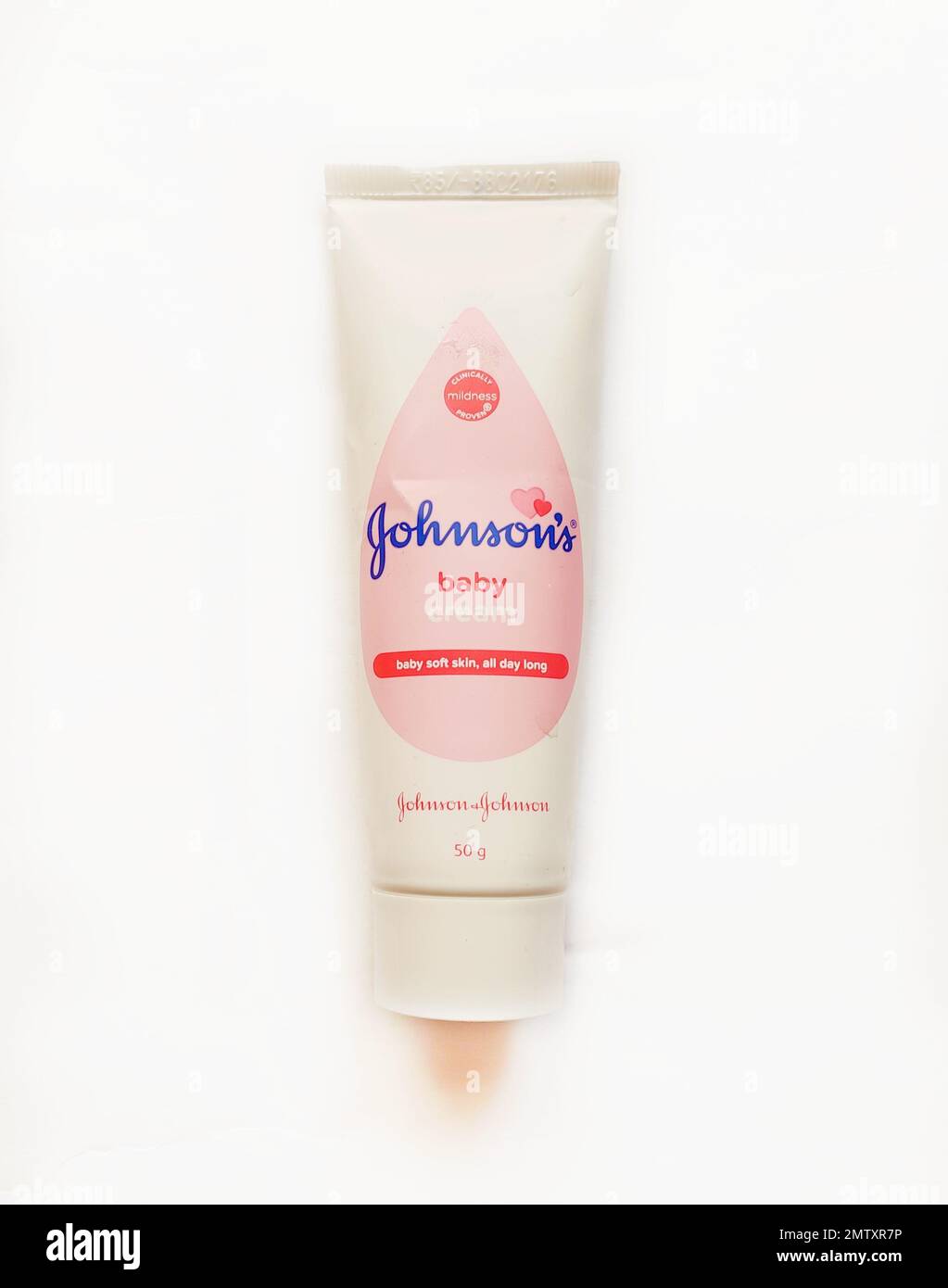 Johnson's Baby Cream in isolated white background Stock Photo - Alamy