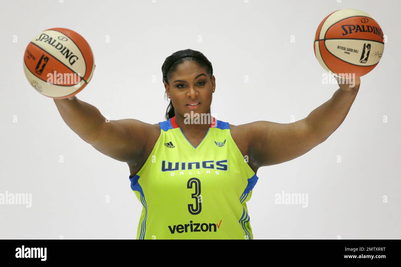 Dallas Wings center Courtney Paris (3) poses for a photo during a WNBA ...