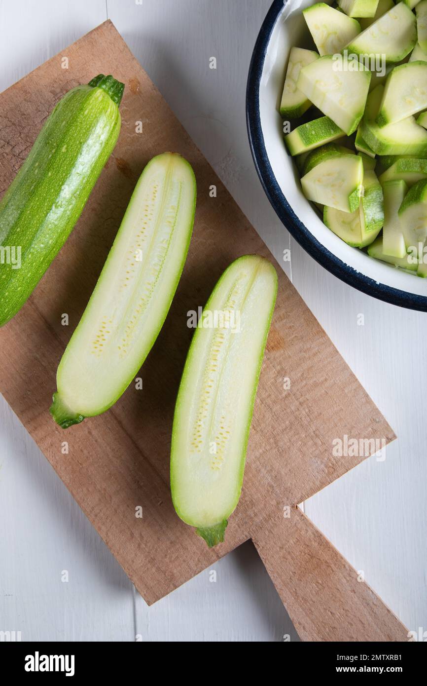 Cooking courgettes cut slices in hi-res stock photography and images ...