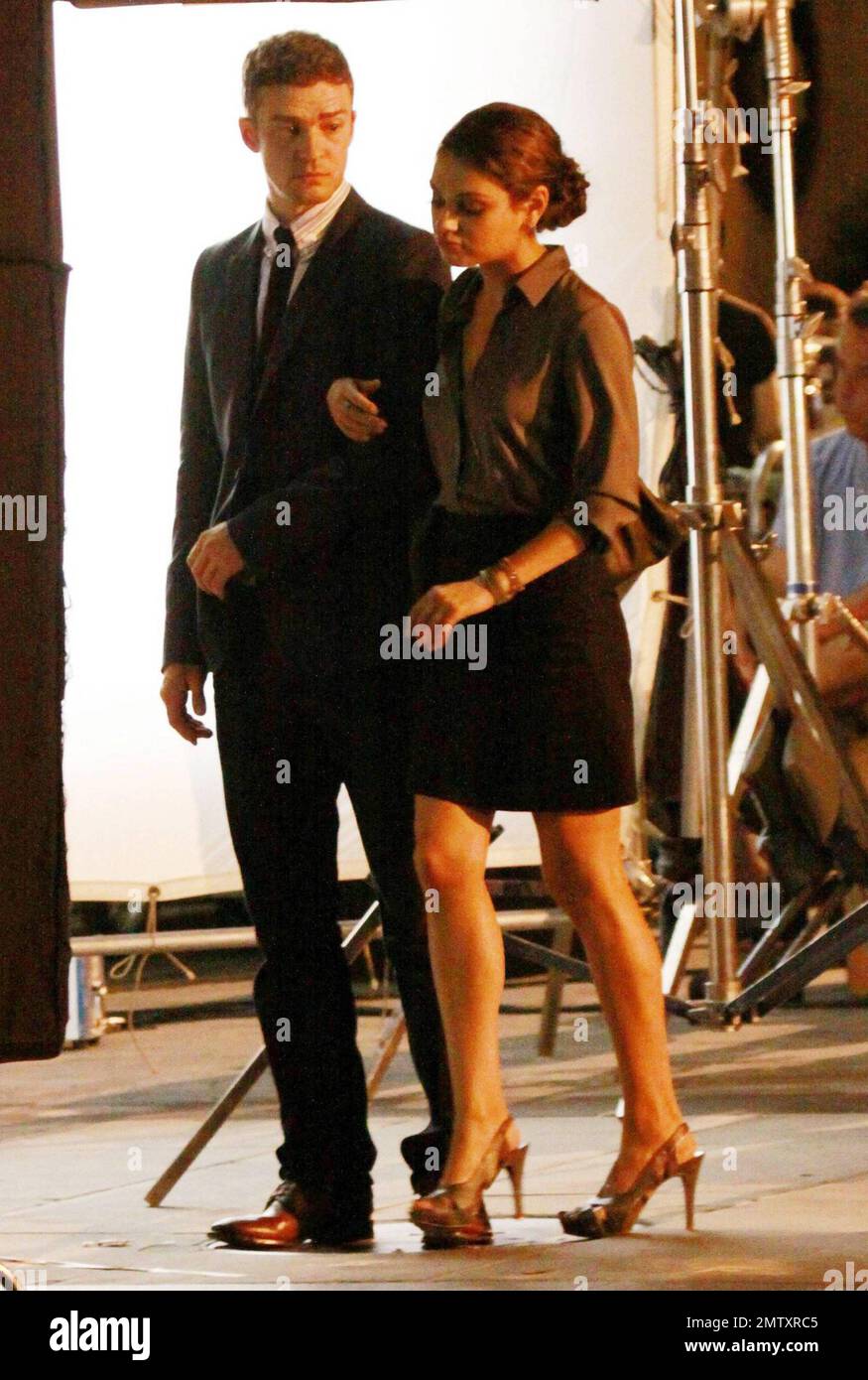 EXCLUSIVE!! Justin Timberlake and Mila Kunis film scenes through the ...