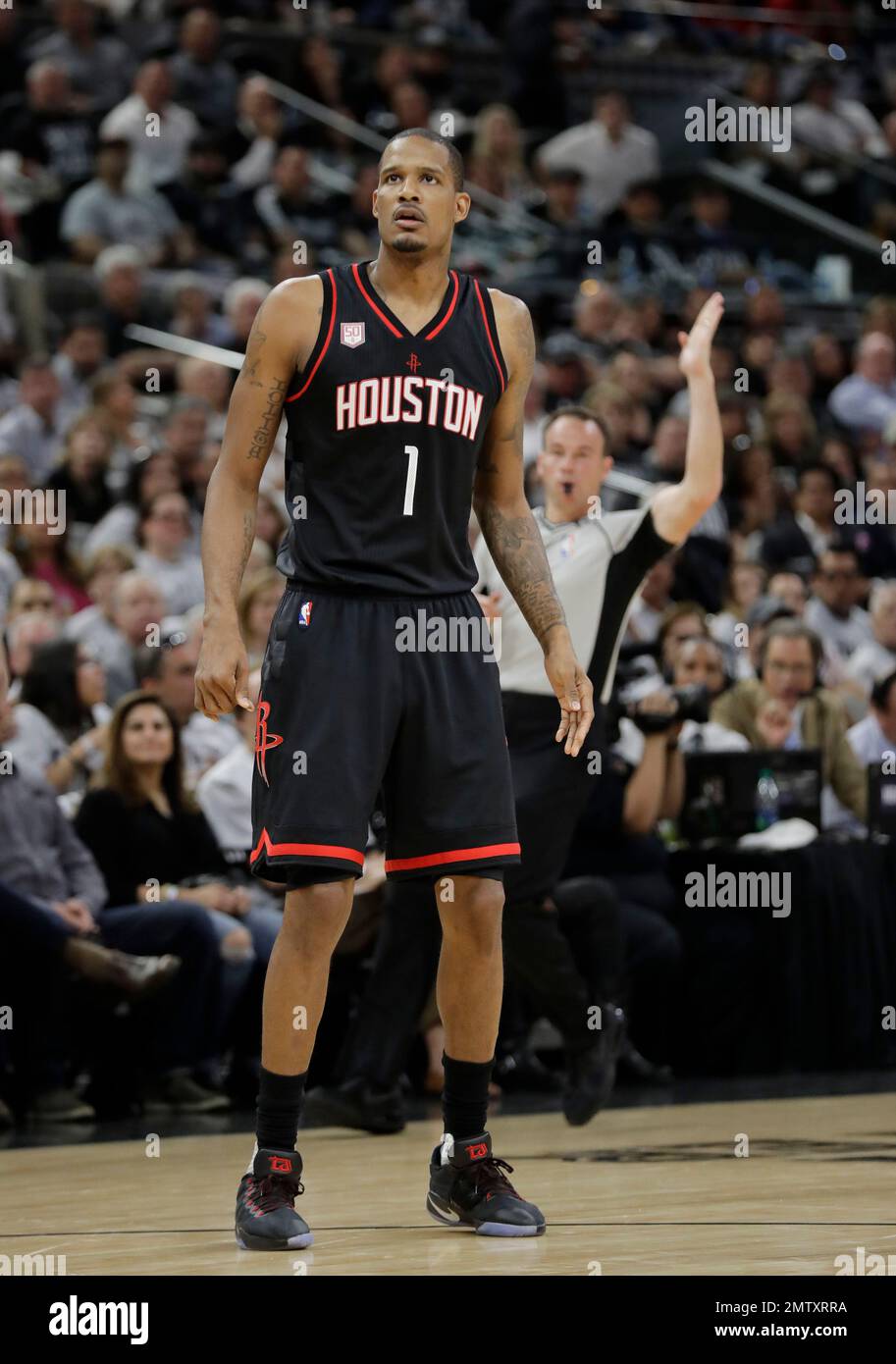 Houston Rockets forward Trevor Ariza (1) during the first half in a ...