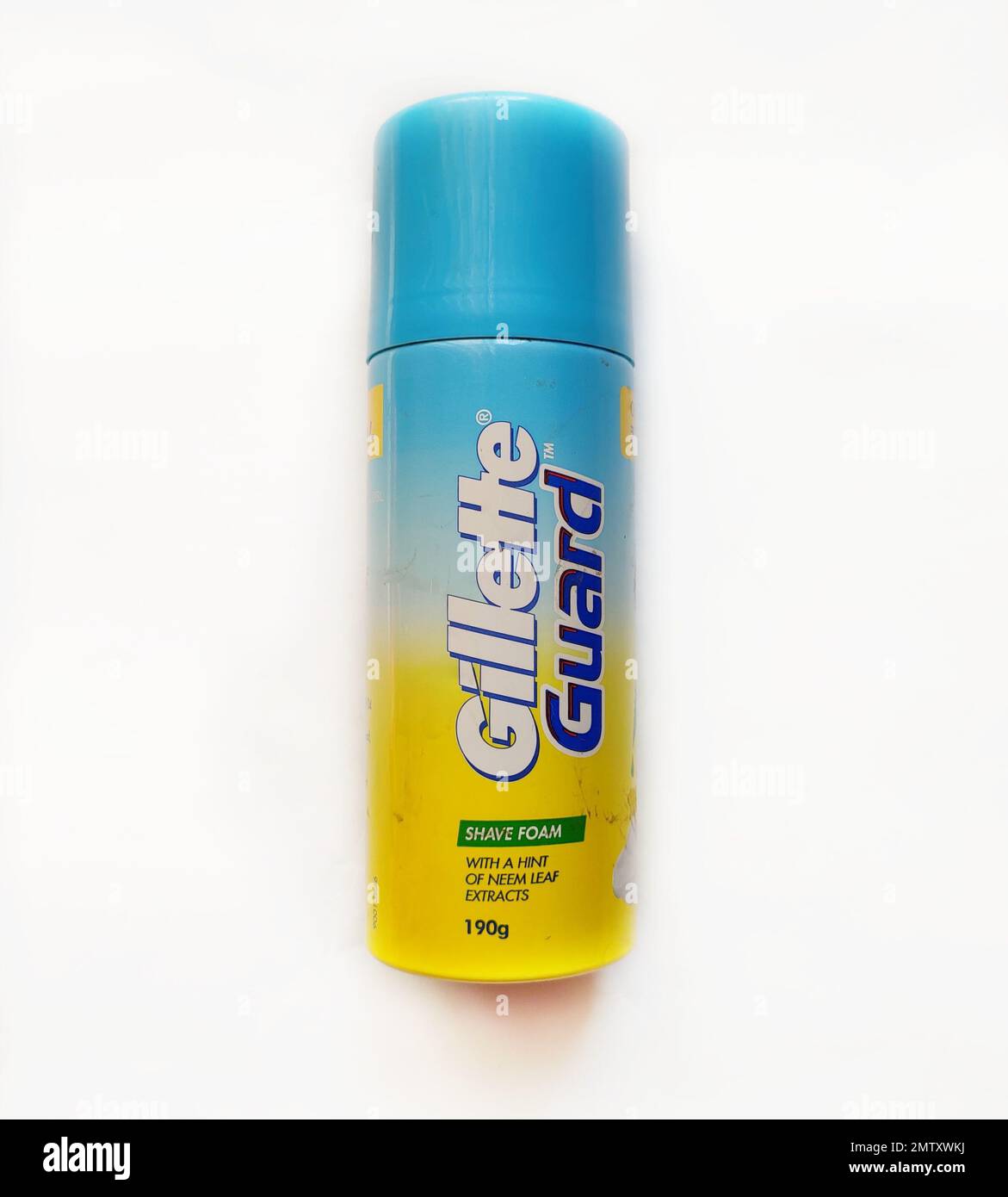 Gillette Guard Shaving Foam With A Hint of Neem Leaf Extracts Stock ...