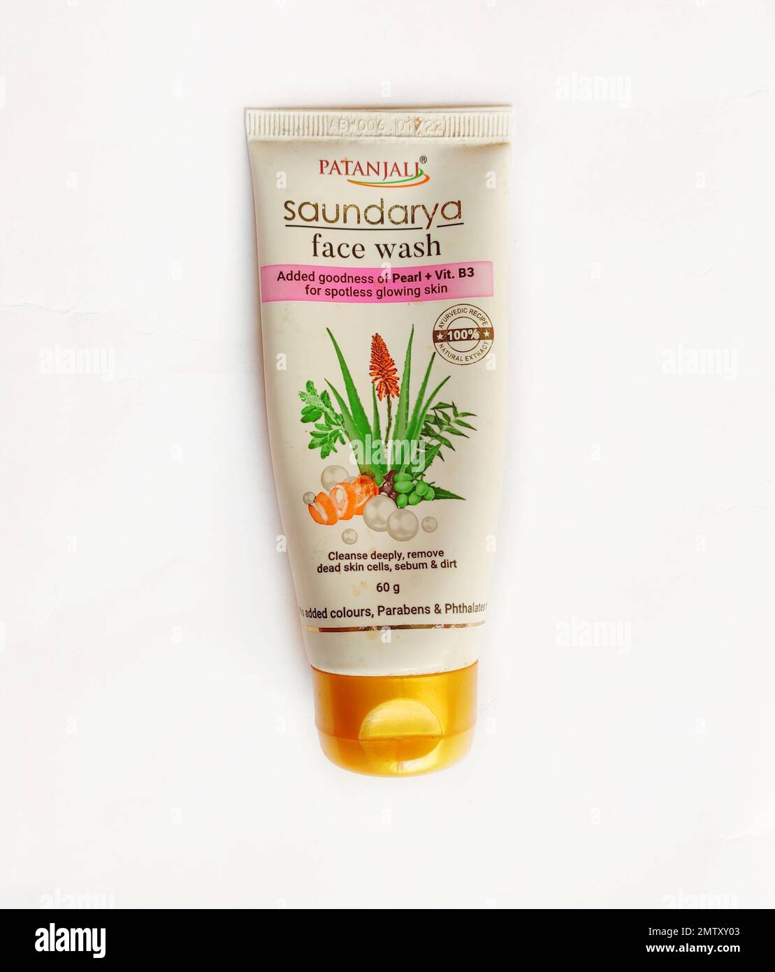 Patanjali Saundarya Face Wash in isolated background Stock Photo - Alamy