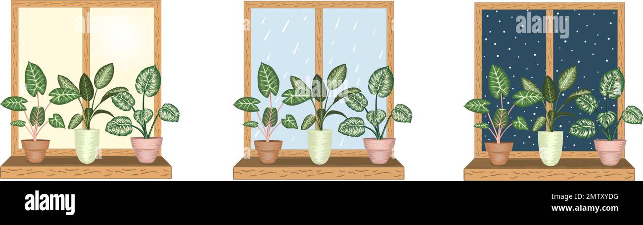 Exotic windows Stock Vector Images - Alamy