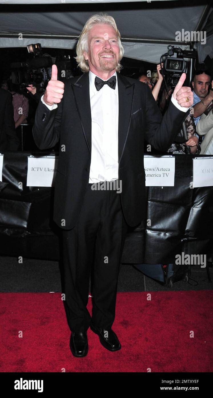 Richard Branson walks the red carpet at Time's 100 Most Influential ...