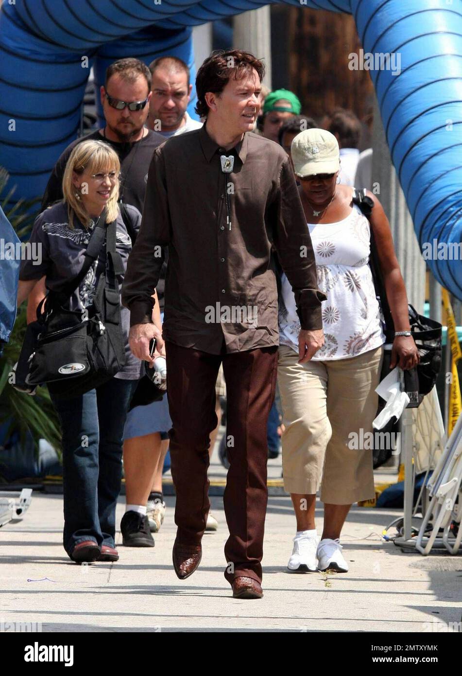 Timothy Hutton was seen in Los Angeles on the set of his new TV series ...