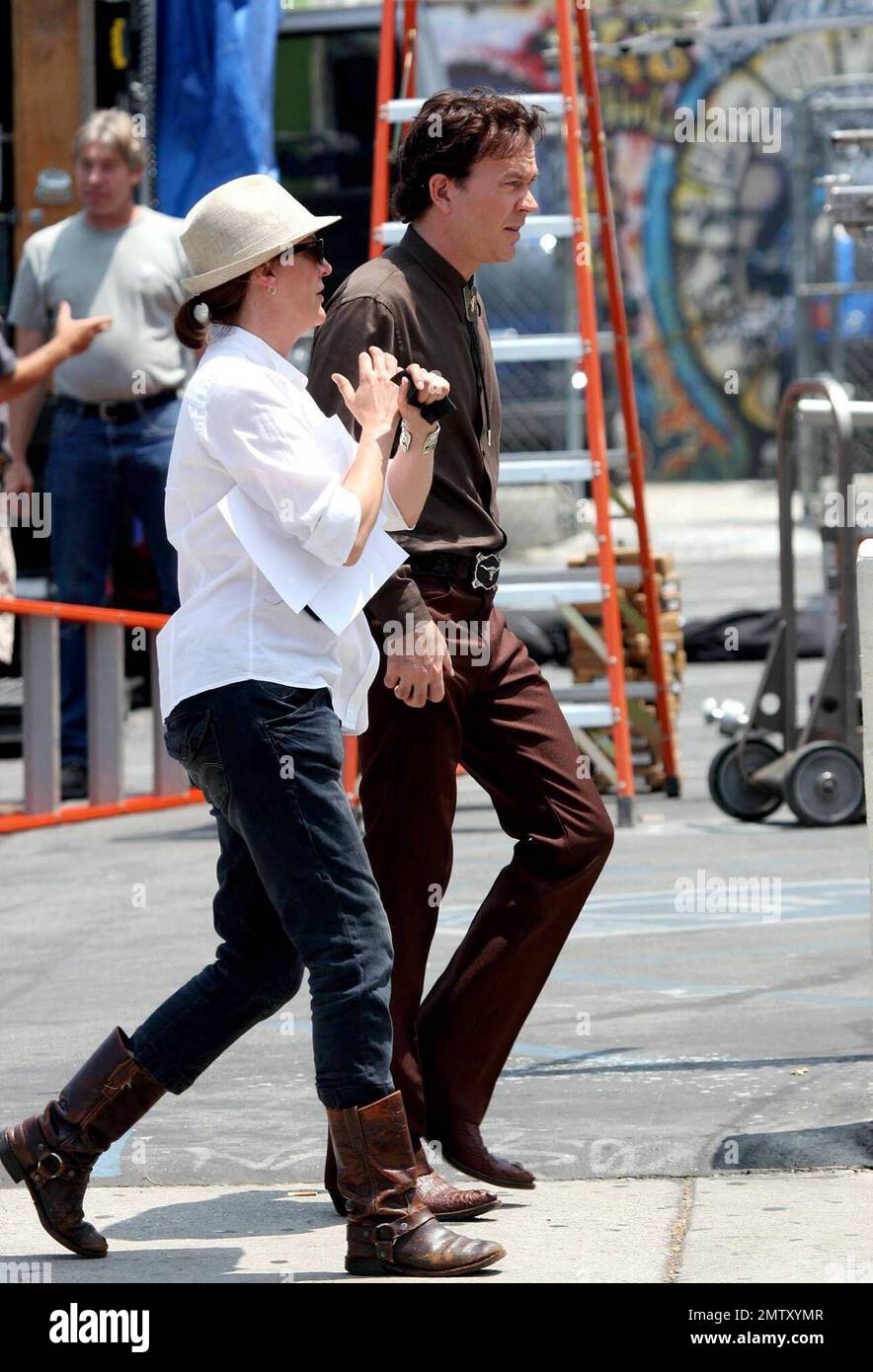 Timothy Hutton was seen in Los Angeles on the set of his new TV series ...