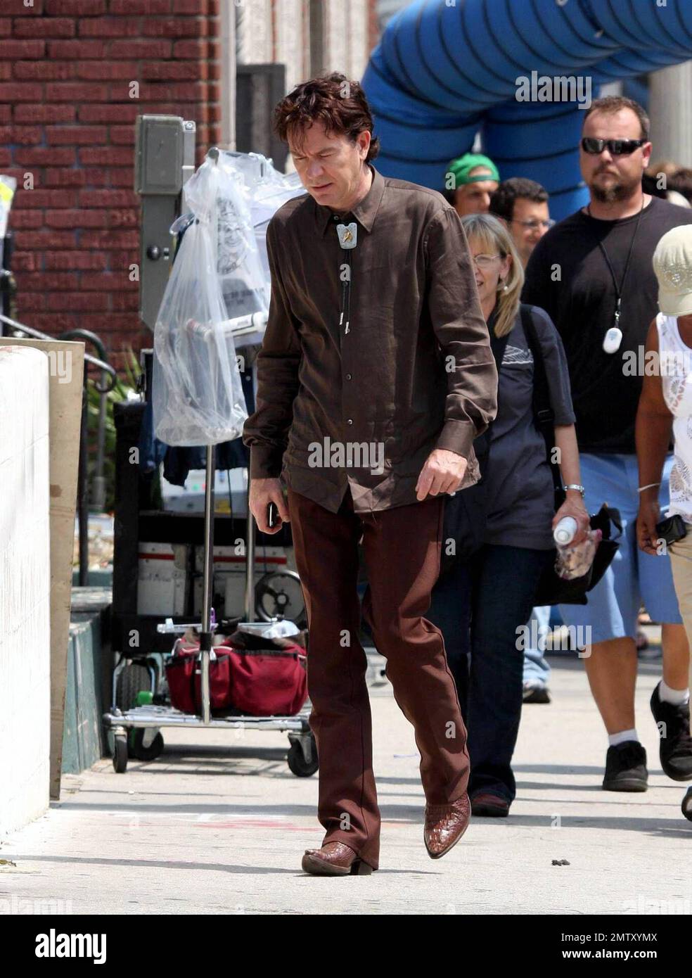 Timothy Hutton was seen in Los Angeles on the set of his new TV series ...