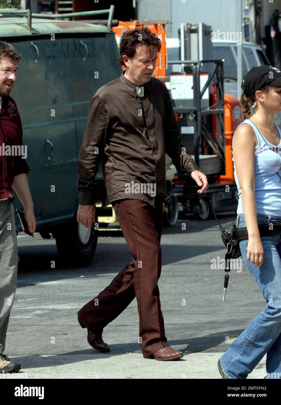 Timothy Hutton was seen in Los Angeles on the set of his new TV series ...