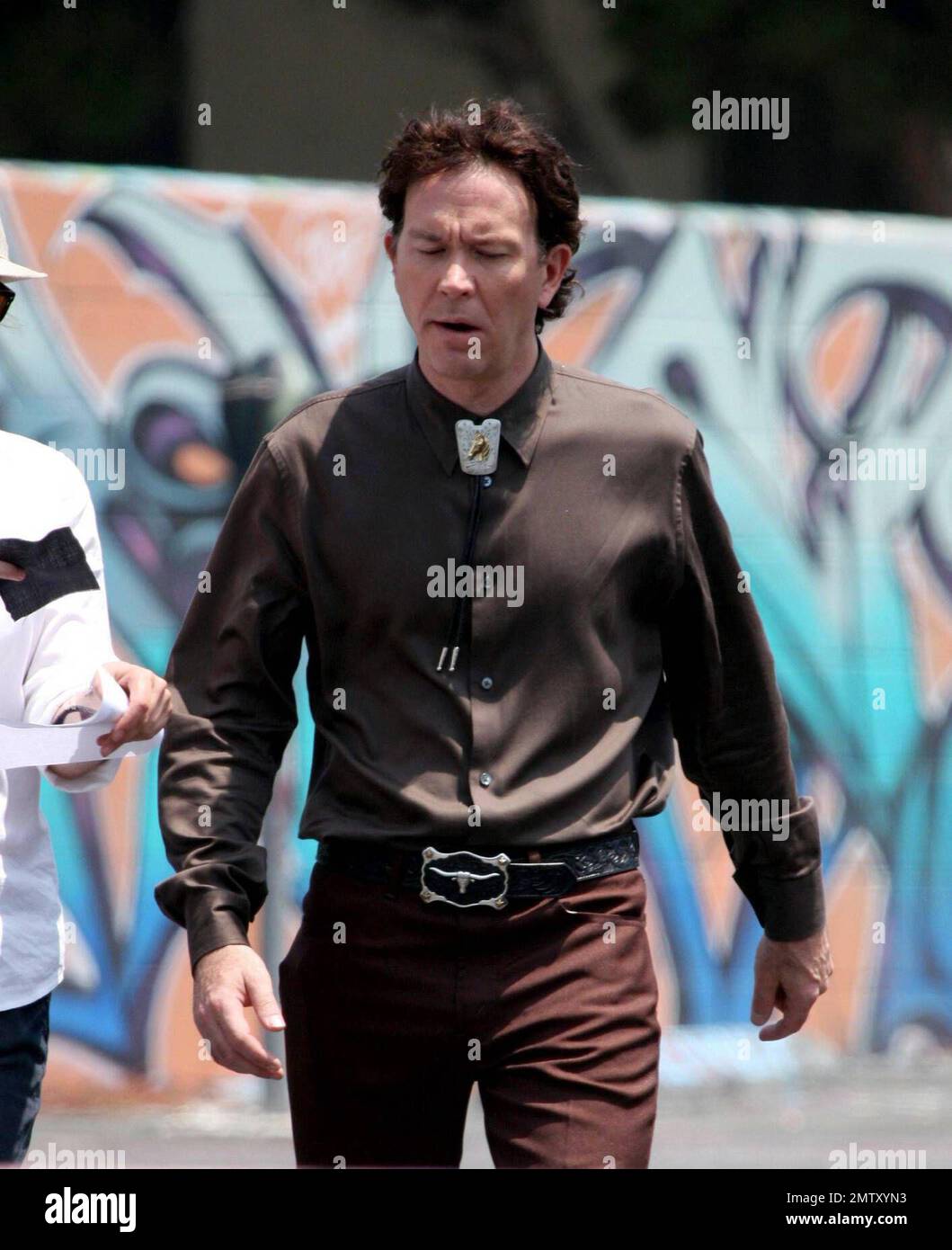 Timothy Hutton was seen in Los Angeles on the set of his new TV series ...