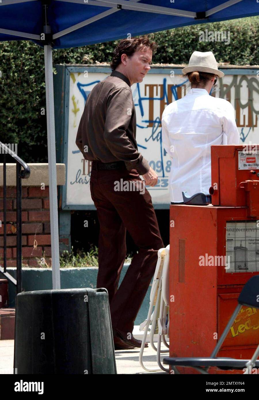 Timothy Hutton was seen in Los Angeles on the set of his new TV series ...