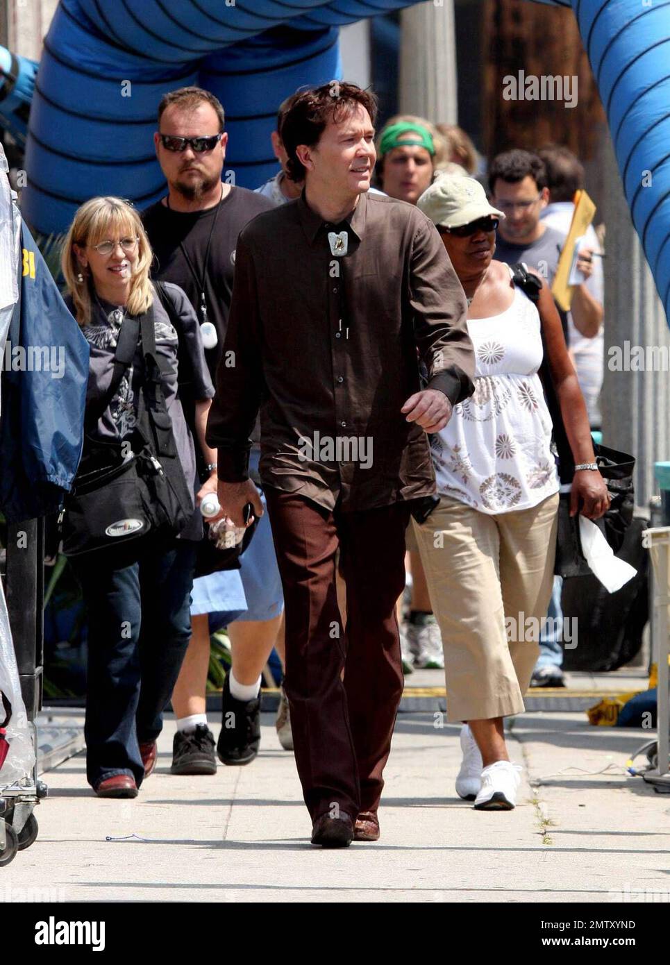 Timothy Hutton was seen in Los Angeles on the set of his new TV series ...