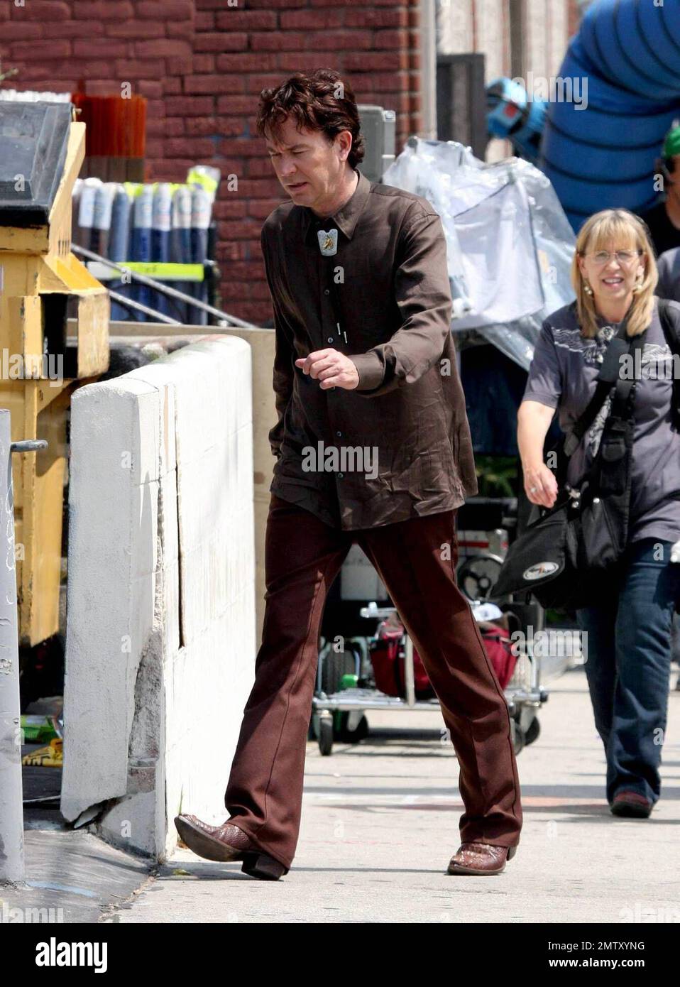 Timothy Hutton was seen in Los Angeles on the set of his new TV series ...