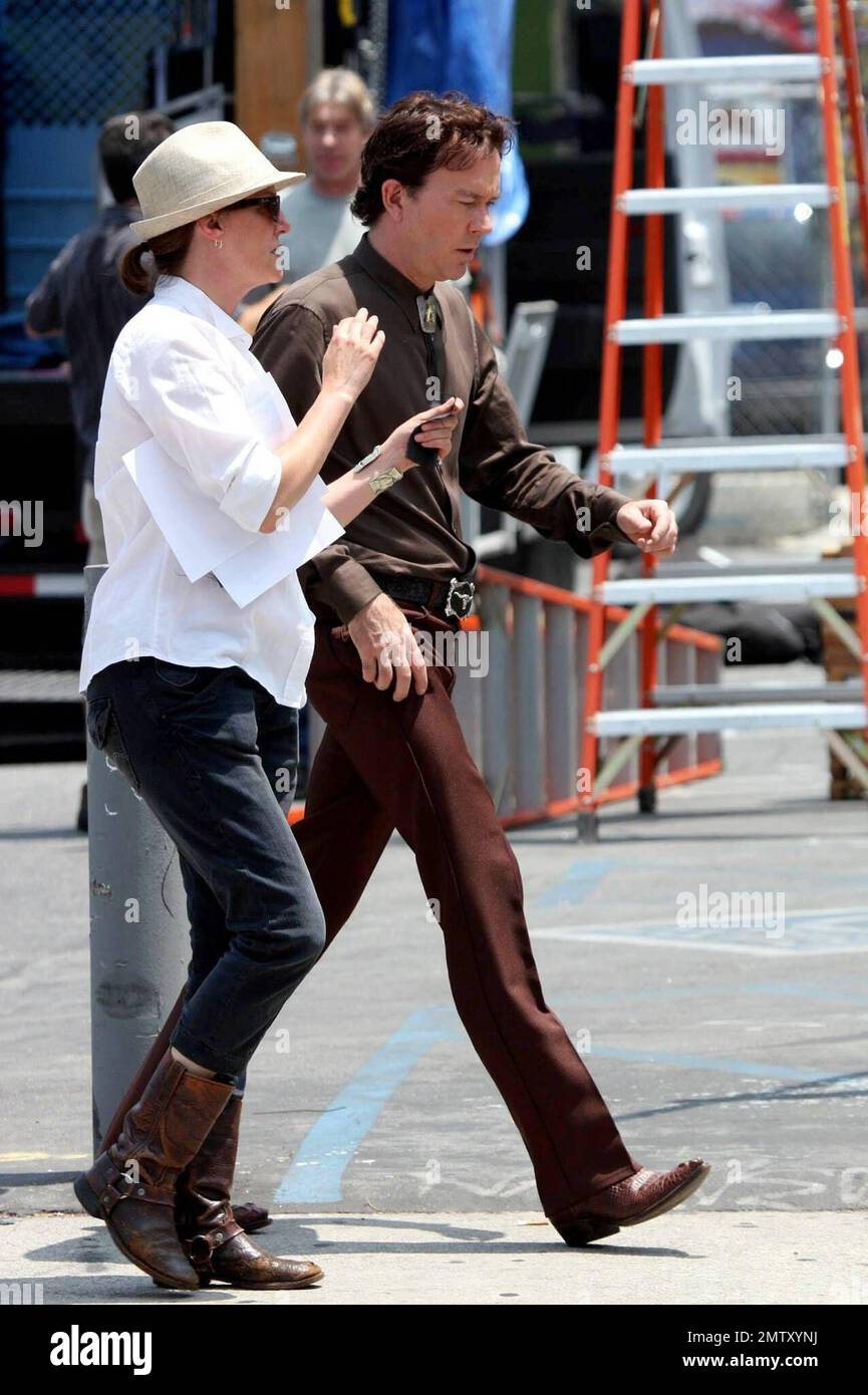 Timothy Hutton was seen in Los Angeles on the set of his new TV series ...