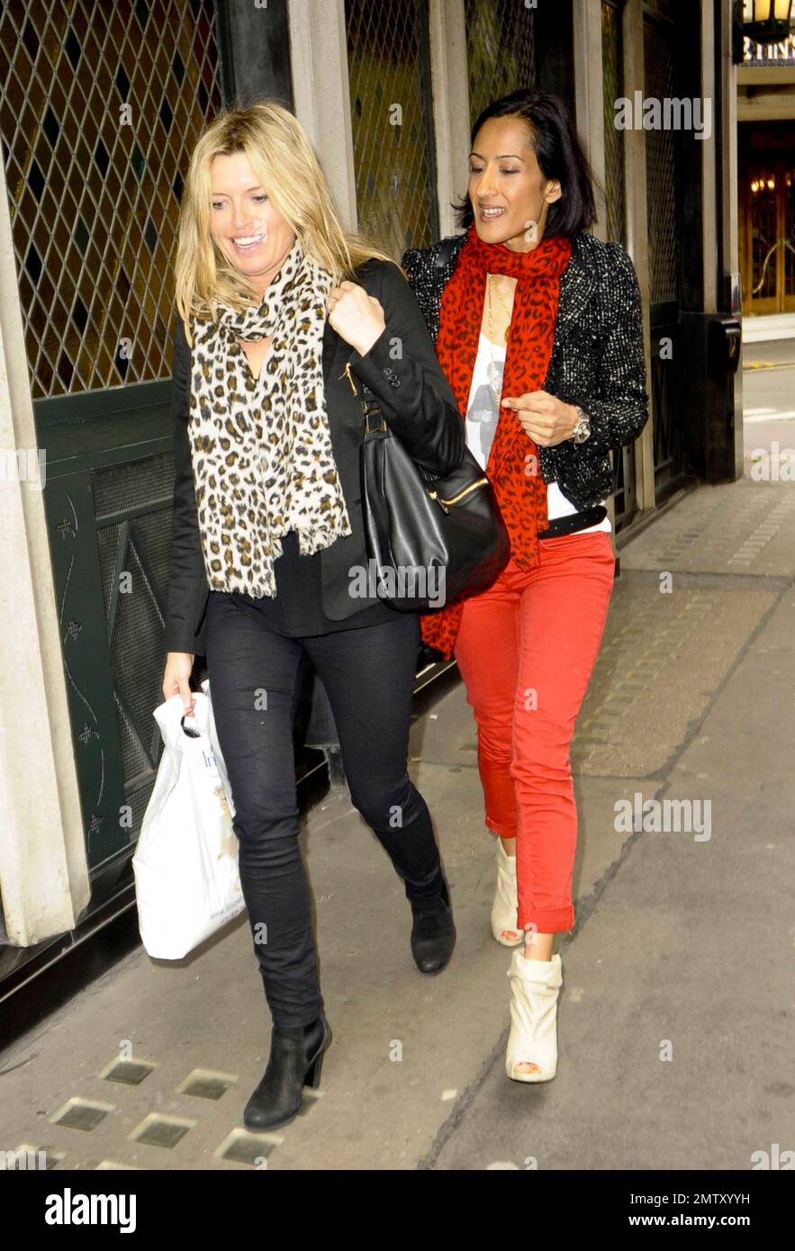 Holby City star Tina Hobley is all smiles as she enjoys a conversation ...