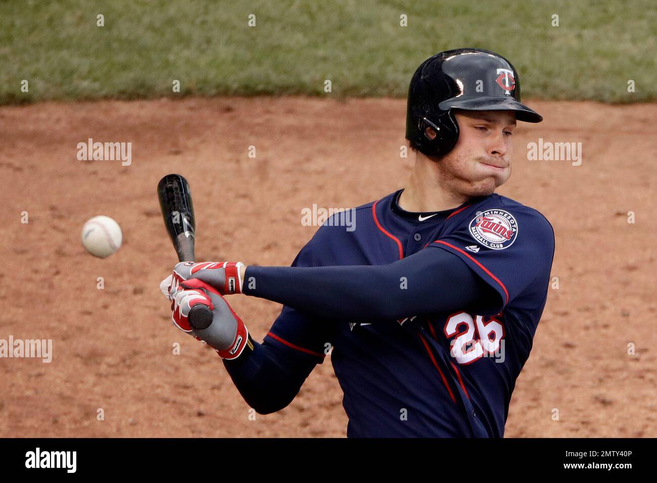 Minnesota Twins' Max Kepler bats during the eighth inning of a baseball ...