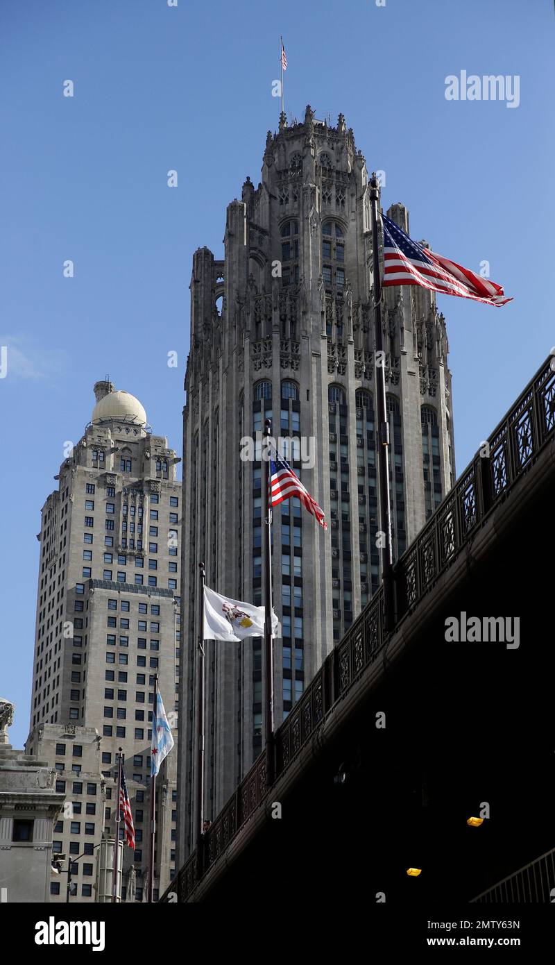 In this Monday, May 1, 2017 photo. Chicago's landmark building, Tribune ...