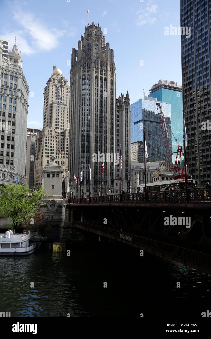 In this Monday, May 1, 2017 photo. Chicago's landmark building, Tribune ...