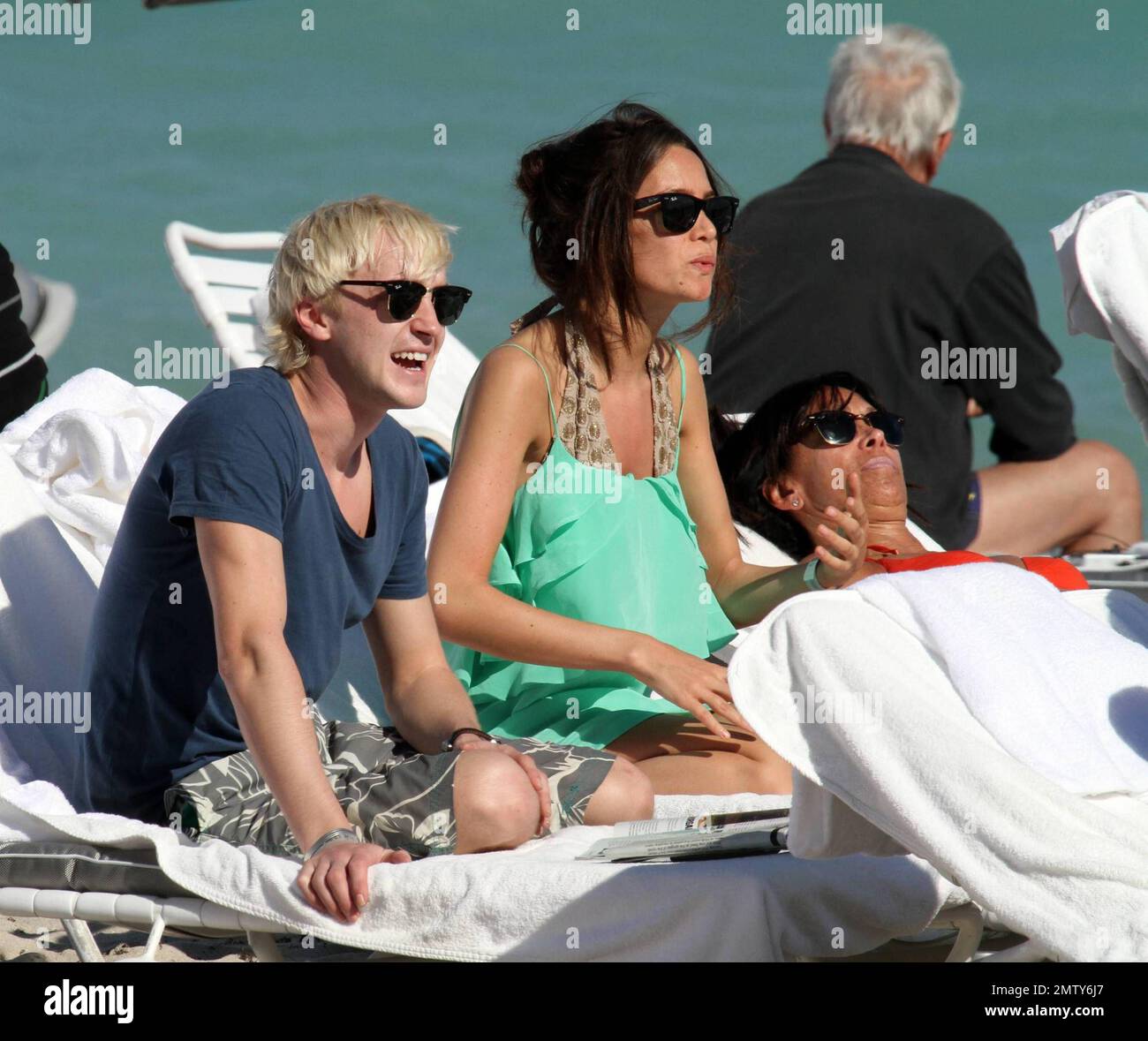 Harry Potter actor Tom Felton, along with his girlfriend Jade Gordon ...