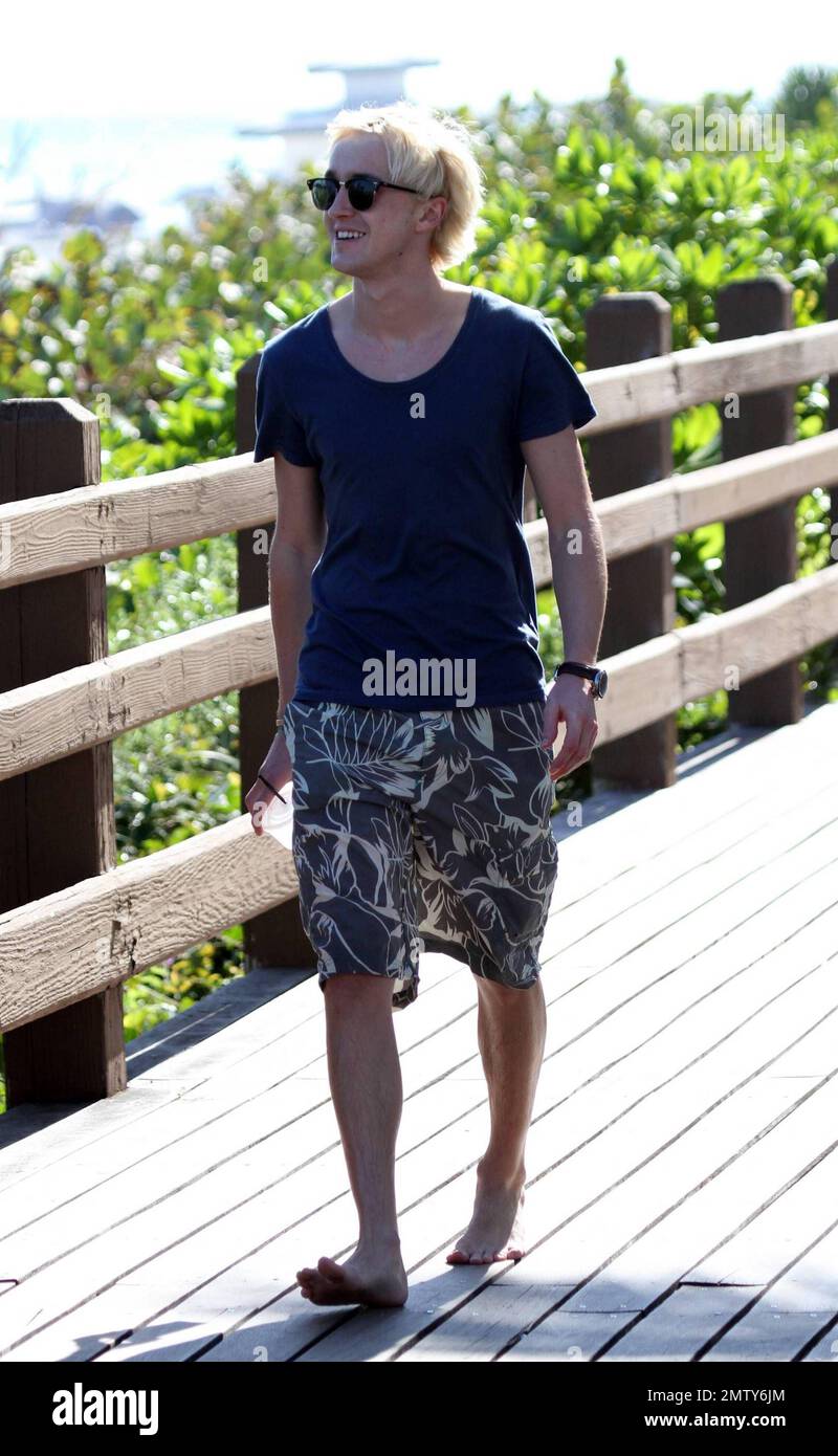 Harry Potter actor Tom Felton, along with his girlfriend Jade Gordon ...