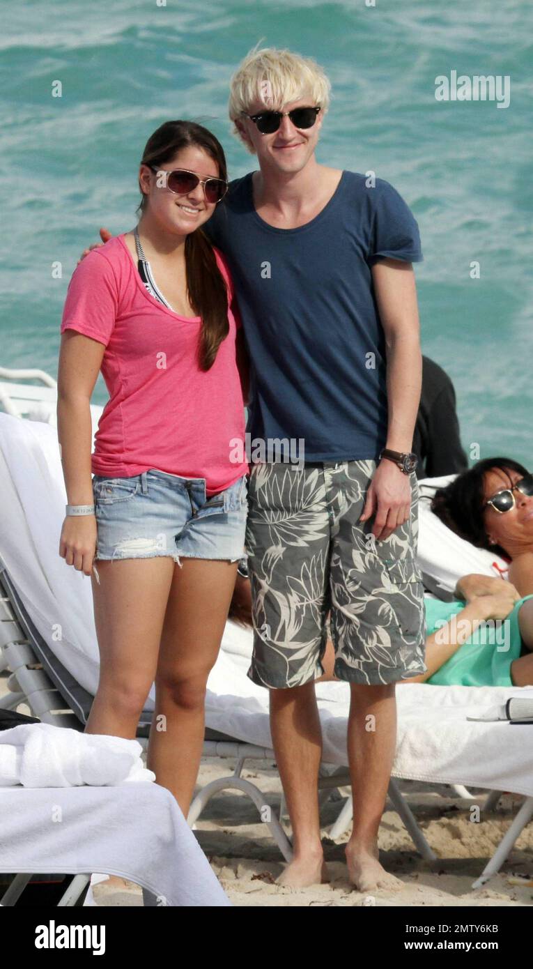 Harry Potter actor Tom Felton, along with his girlfriend Jade Gordon ...