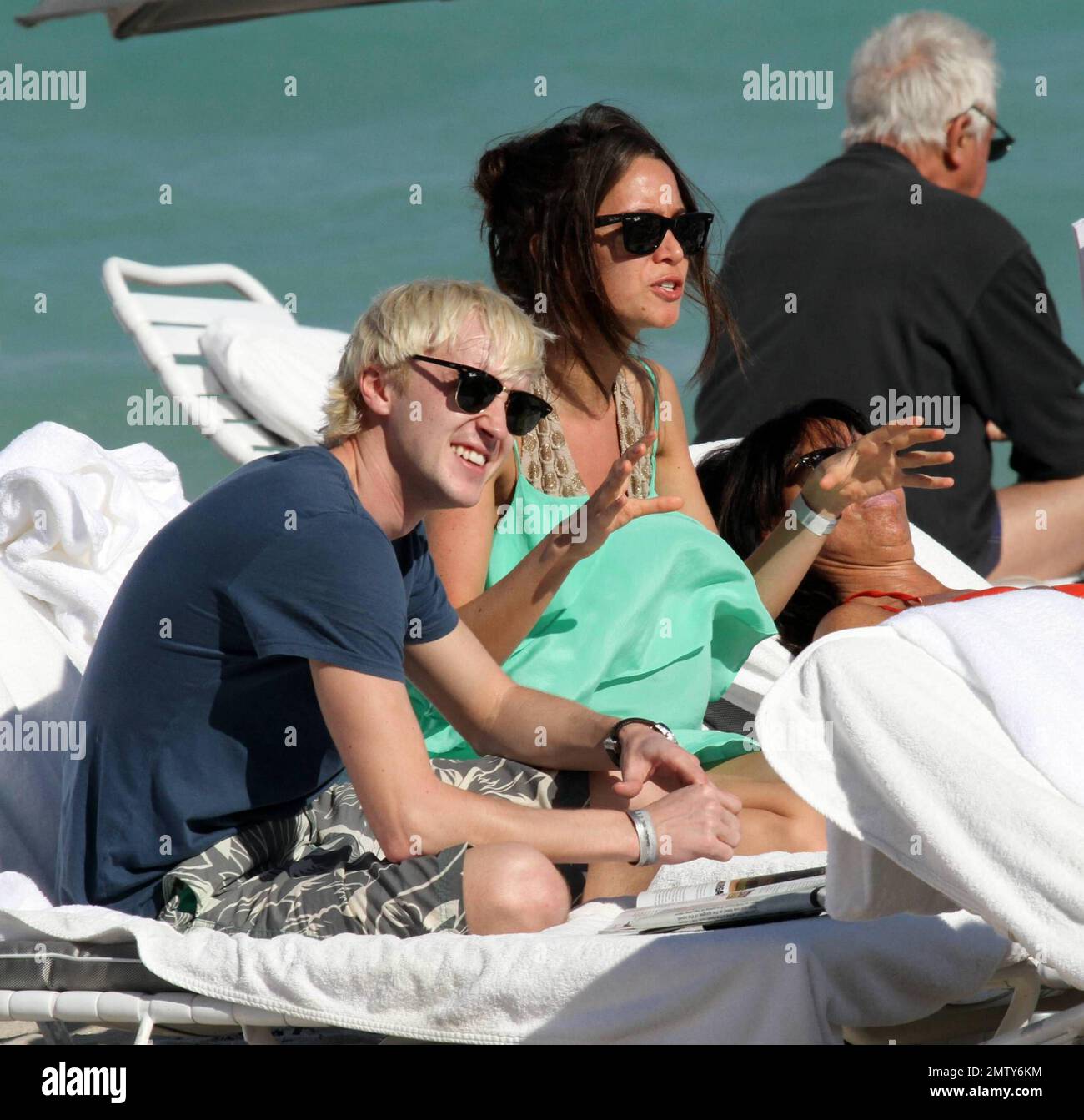 Harry Potter actor Tom Felton, along with his girlfriend Jade Gordon ...