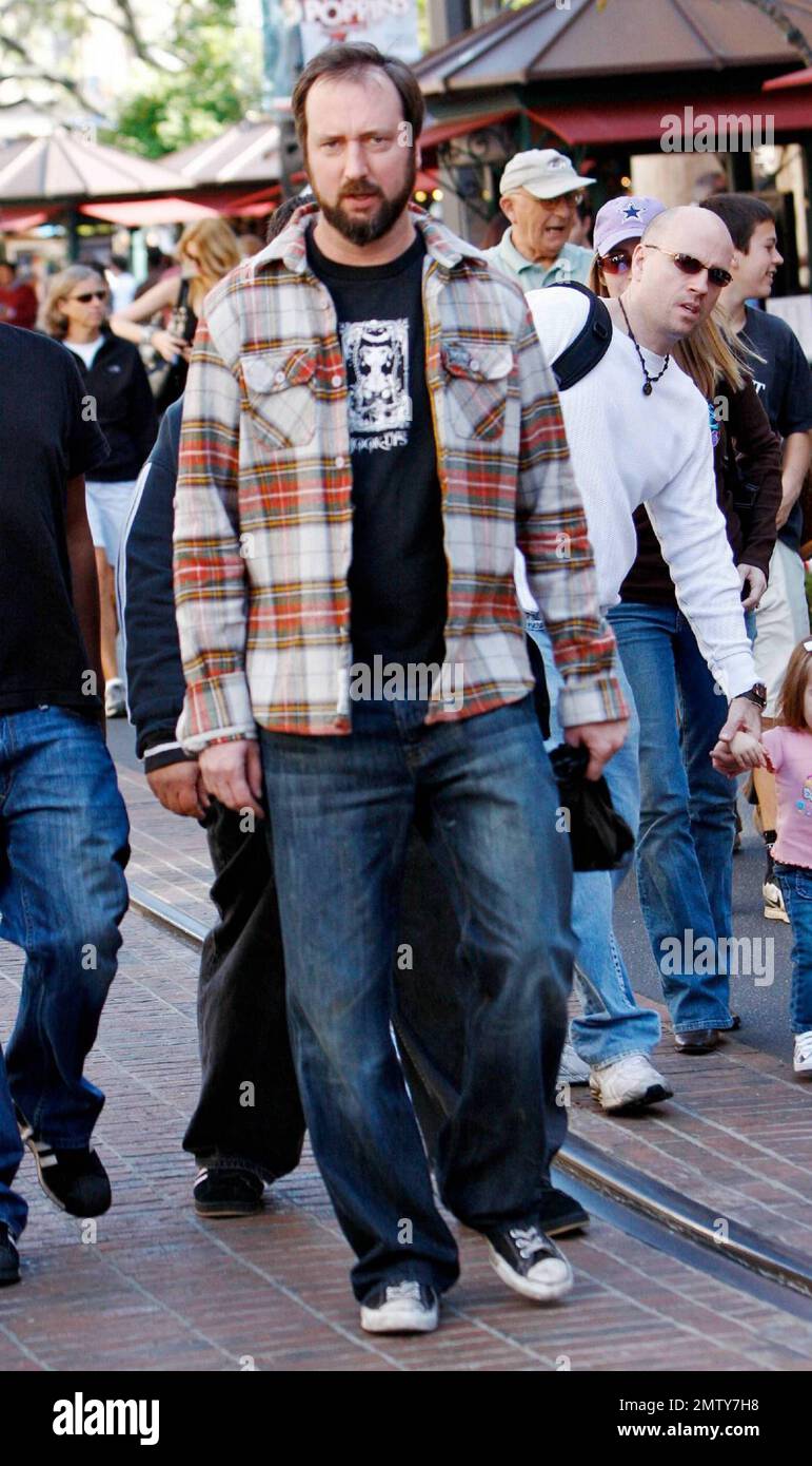 Tom Green makes faces for the cameras as he strolls at The Grove ...